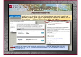 Chapman University Apply Yourself A Tutorial For The Graduate Application | PDF