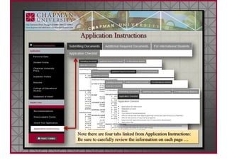 Chapman University Apply Yourself A Tutorial For The Graduate Application | PDF