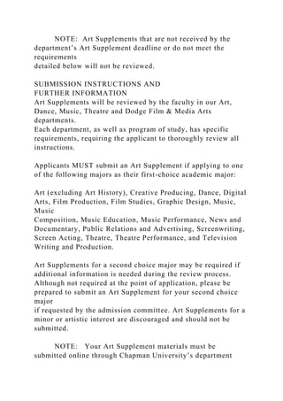 CHAPMAN UNIVERSITY ART SUPPLEMENT INSTRUCTIONSPAGE I OF 13.docx
