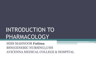 chap no 1 INTRODUCTION TO PHARMACOLOGY 2.pptx