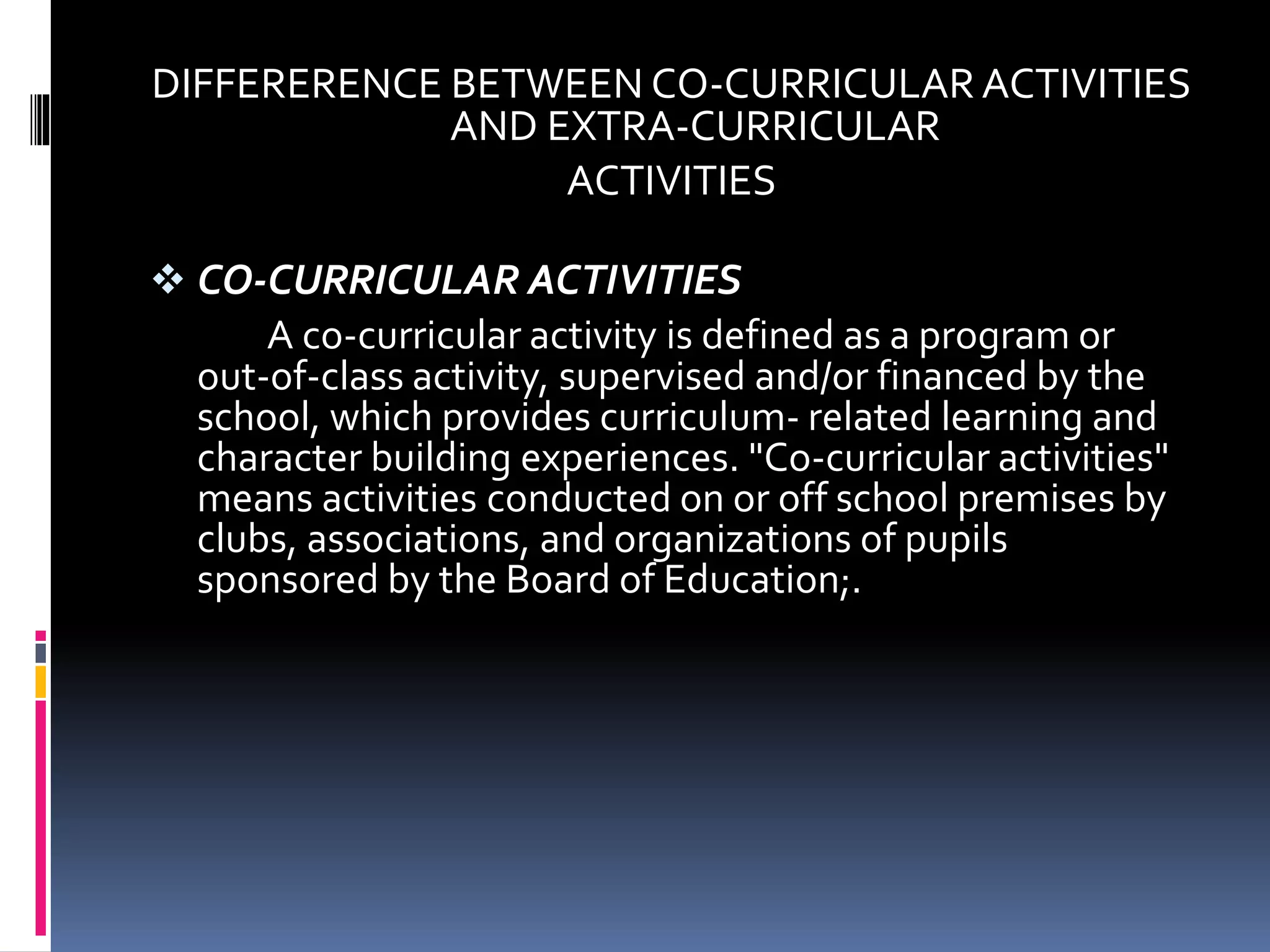 Co-Curricular Activities as Laboratory of Learning | PPTX