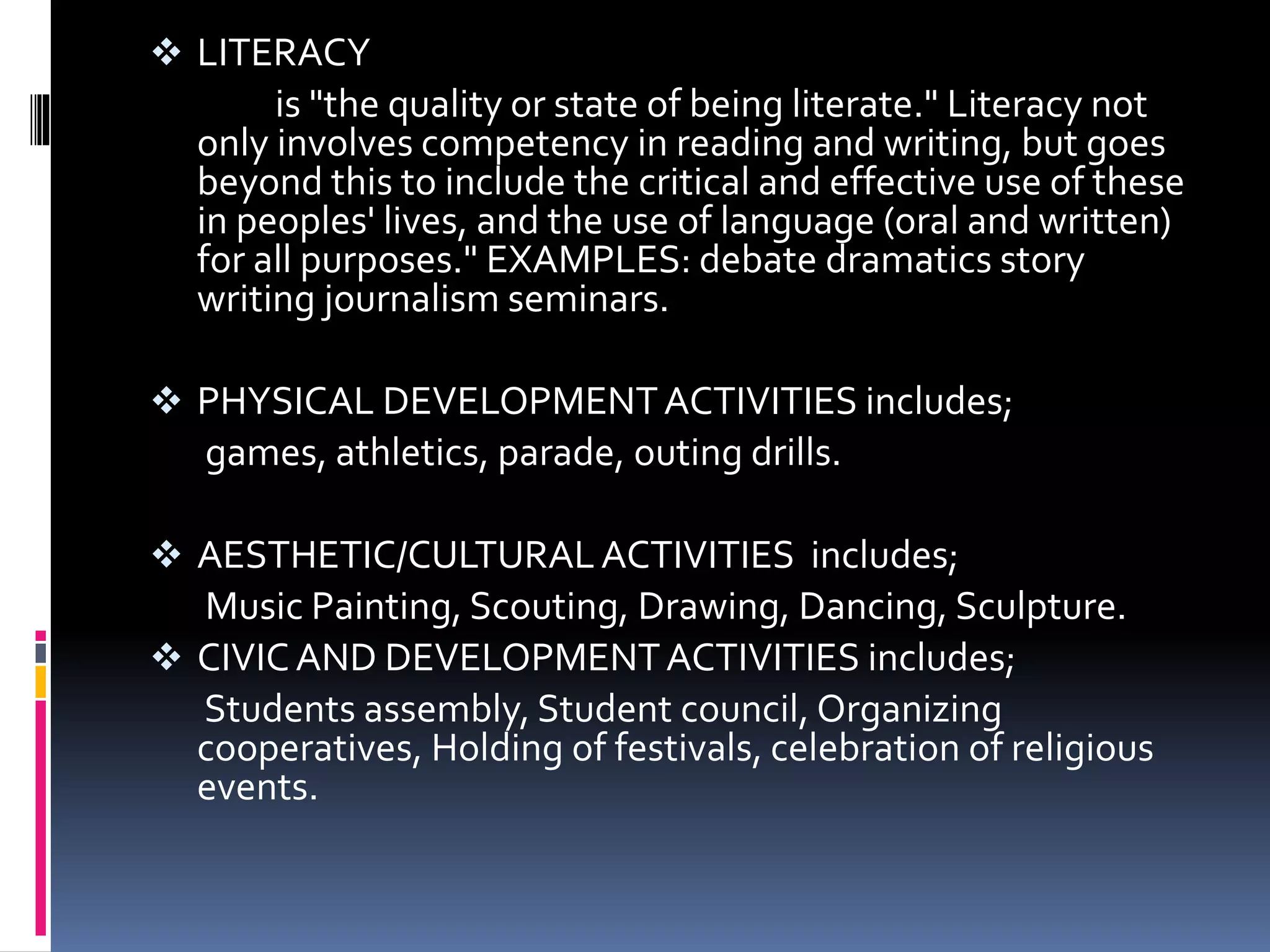 Co-Curricular Activities as Laboratory of Learning | PPTX