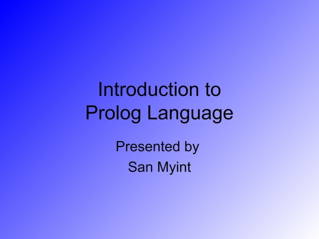 Chaps 1-3-ai-prolog | PPT