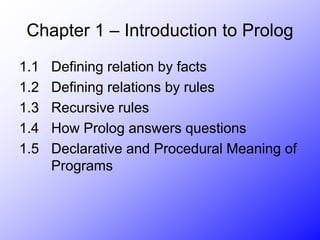 Chaps 1-3-ai-prolog | PPT