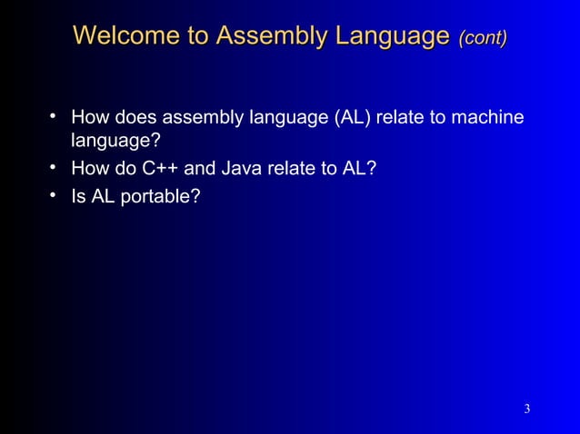 Chapt 01 Assembly Language | PPT | Programming Languages | Computing