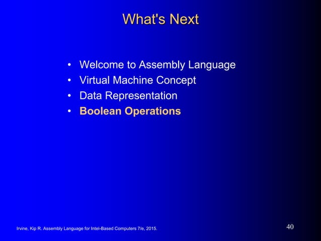 chapt_01Assembly_Language by Irvine_7_edition.ppt | Programming Languages | Computing