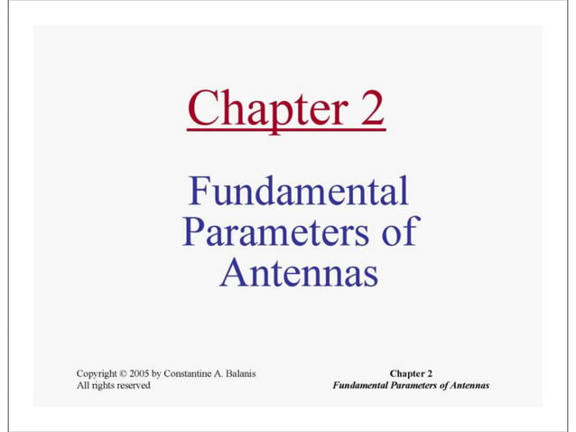 FUNDAMENTAL PARAMETERS OF ANTENNA | PPT | Physics | Science