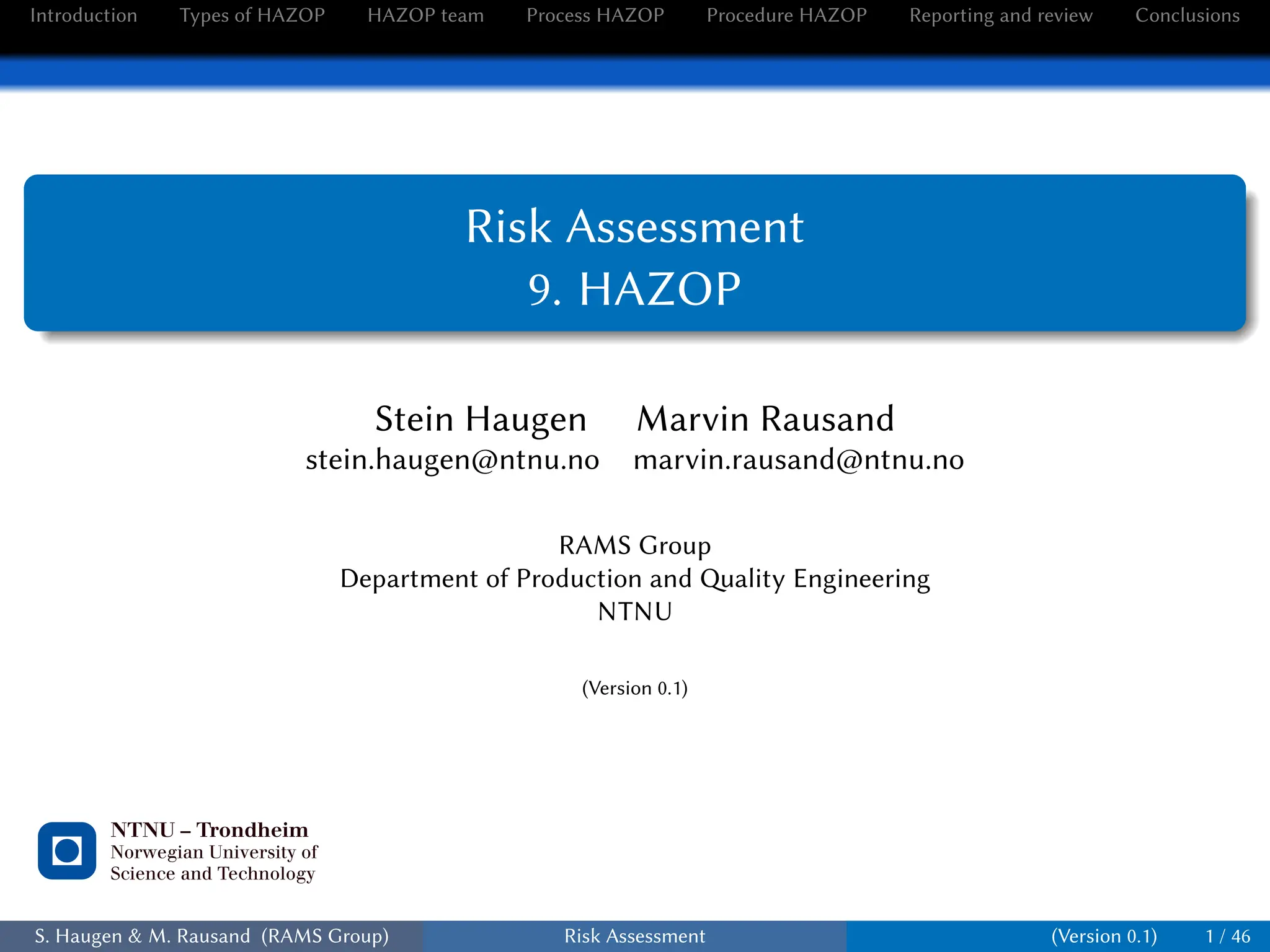 Risk assessment and management with -hazop | PDF