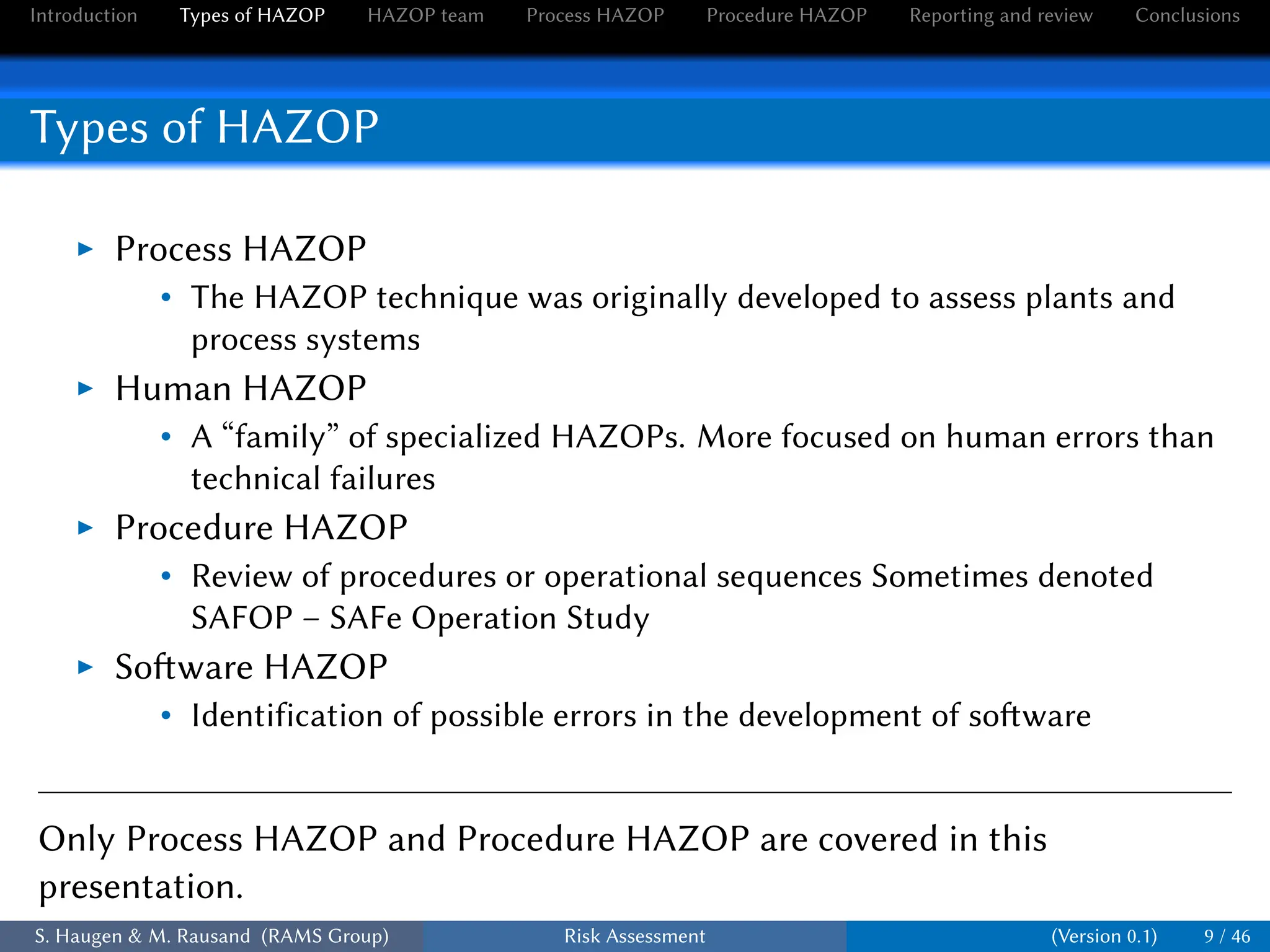 Risk assessment and management with -hazop | PDF