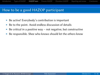 Risk assessment and management with -hazop | PDF