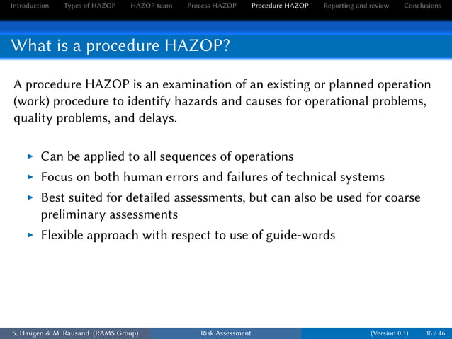 Risk assessment and management with -hazop | PPT
