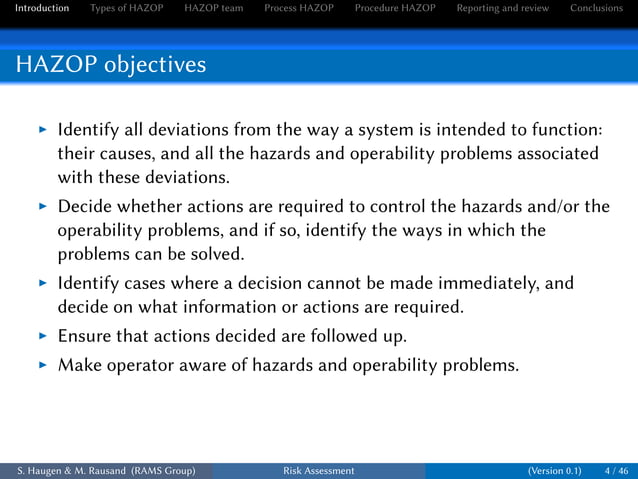 Risk assessment and management with -hazop | PPT