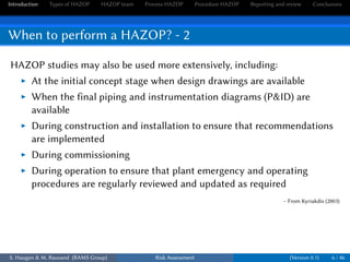 Risk assessment and management with -hazop | PDF