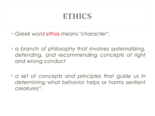 Ethics in Islam - Fundamental of Ethics | PPT