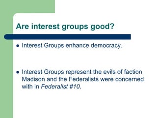 Chapt 12 interest groups | PPTX