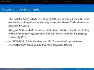 Risk Assessment -Uncertainty and Sensitivity | PDF