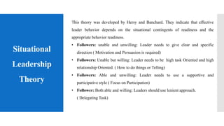 Leadership Style and Theories or Approaches | PPT