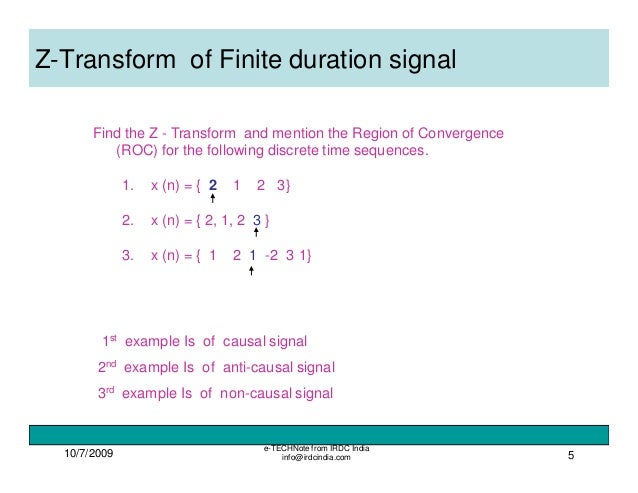 Digital Signal Processing Tutorial:Chapt 2 z transform