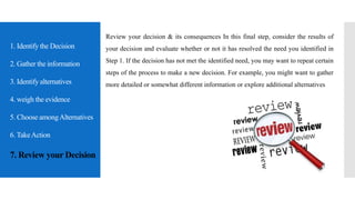 Management and Decision making and Types of Decisions | PPTX