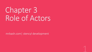 Chapt 3 role of actors | PPTX | Computer Animation | Computer Software ...