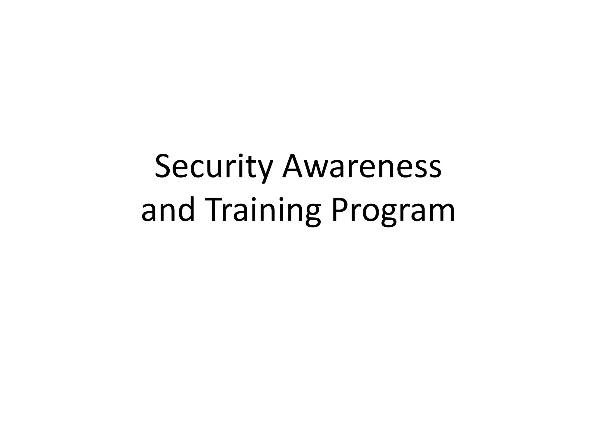 Security Awareness and Training | PPTX