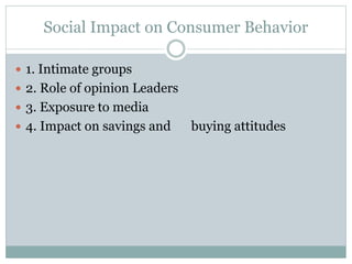 Consumer and Cultural Influences | PPTX