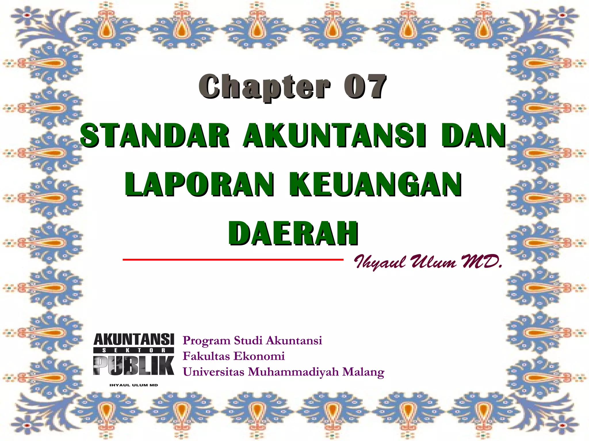 Chapter 007-standar-akuntansi-keuangan-daerah | PPT