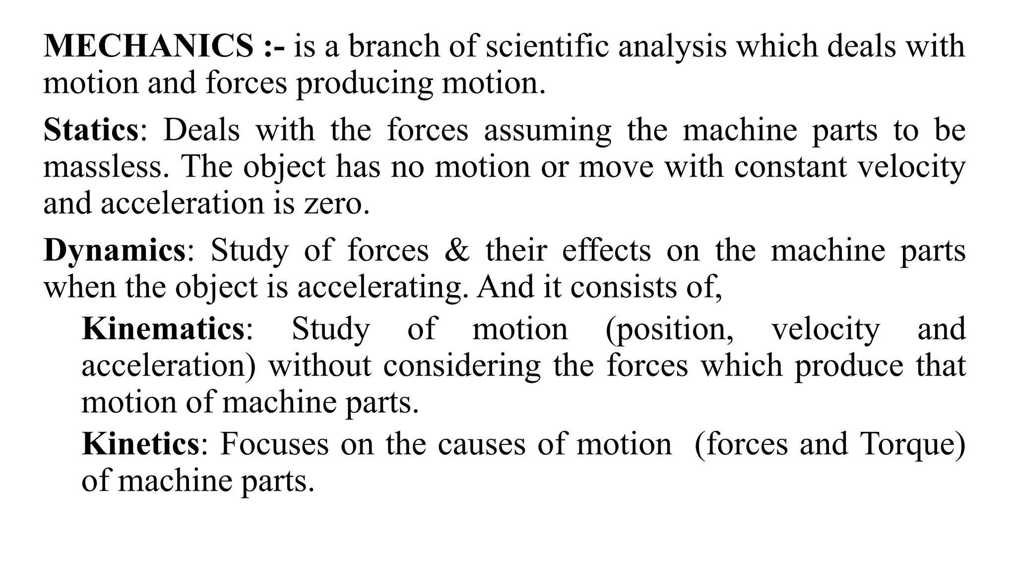 mechanism of machinery | PPTX