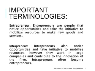 Chapter 01 introduction to entrepreneurship | PPSX