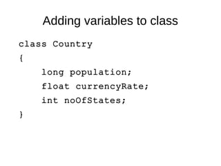 Chapter 02: Classes Objects and Methods Java by Tushar B Kute | PPT