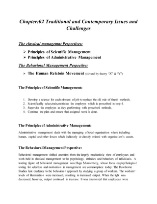Traditional and Contemporary Issues and Challenges | PDF