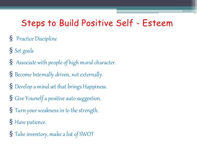 personality enrichment - self esteem