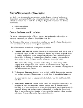 The Environment and Culture of Organizations | DOCX