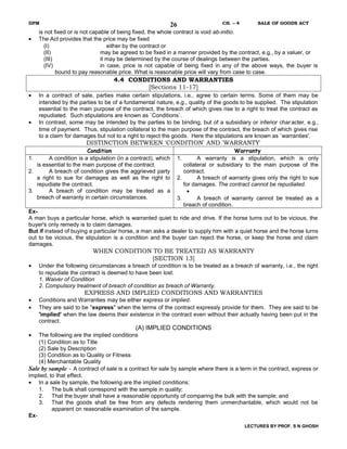 Chapter 04 Sale Of Goods Act | PDF