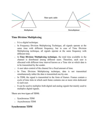 Chapter-05- Multiplexing , Advantages of Multiplexing | PDF