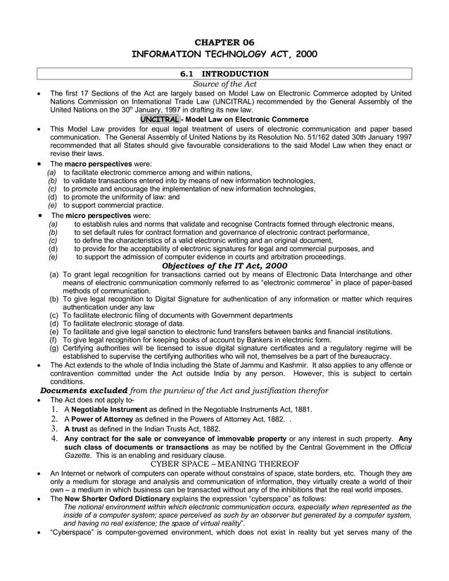 Chapter 06 Information Technology Act 2000 | PDF