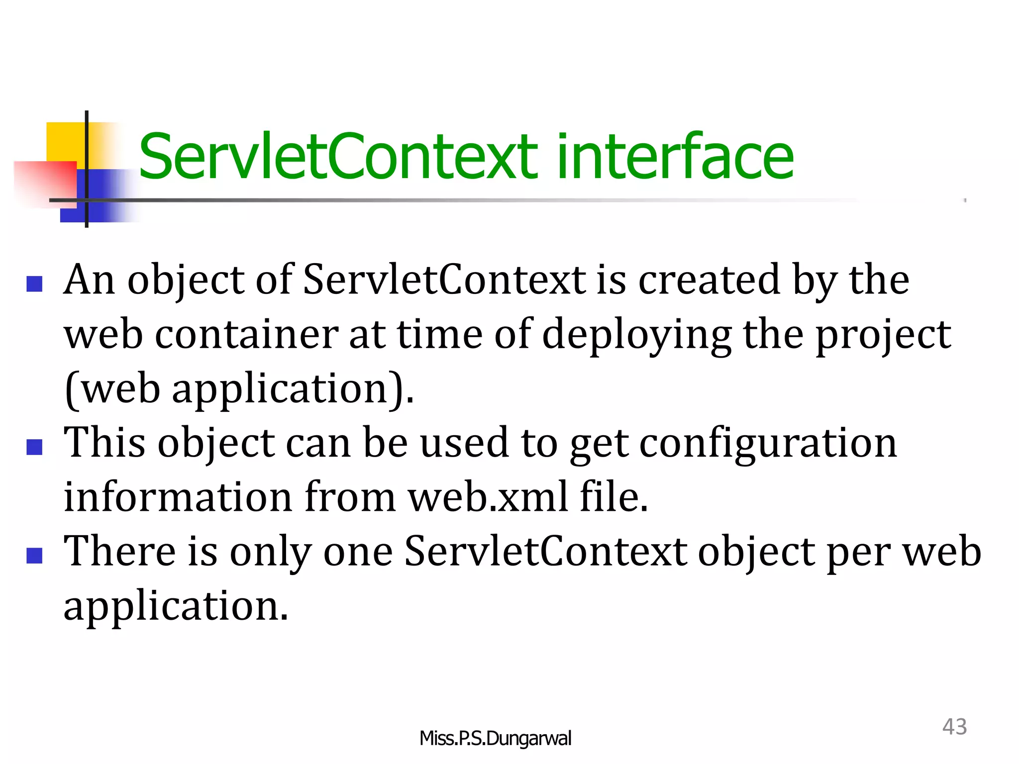 Advance Java Programming (CM5I) 6.Servlet | PPTX
