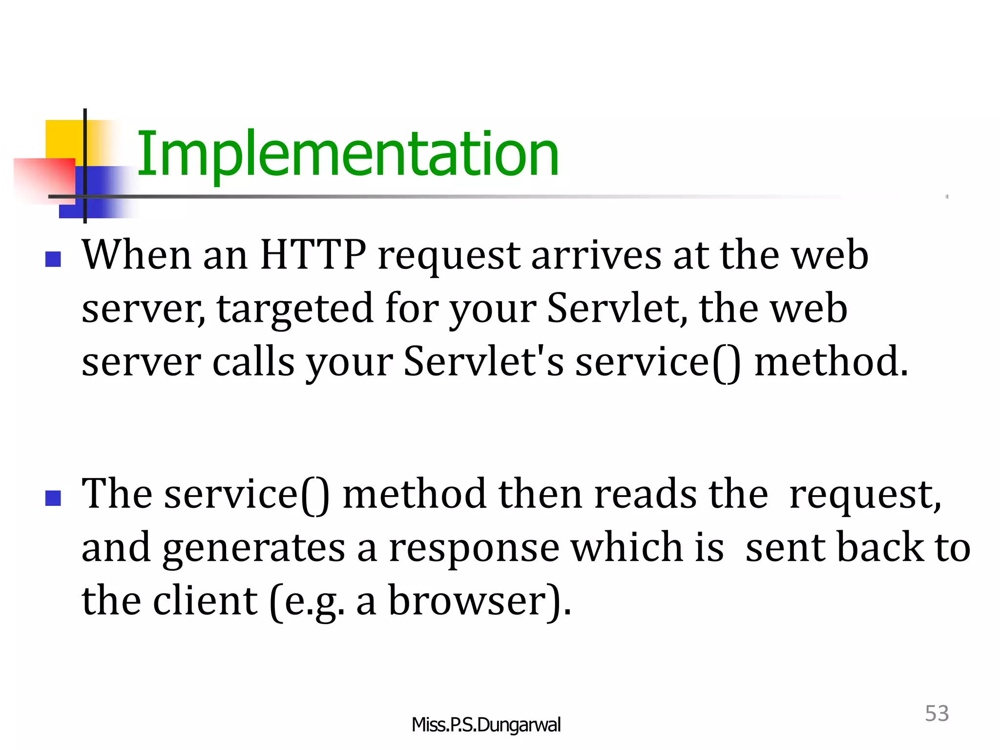 Advance Java Programming (CM5I) 6.Servlet | PPTX