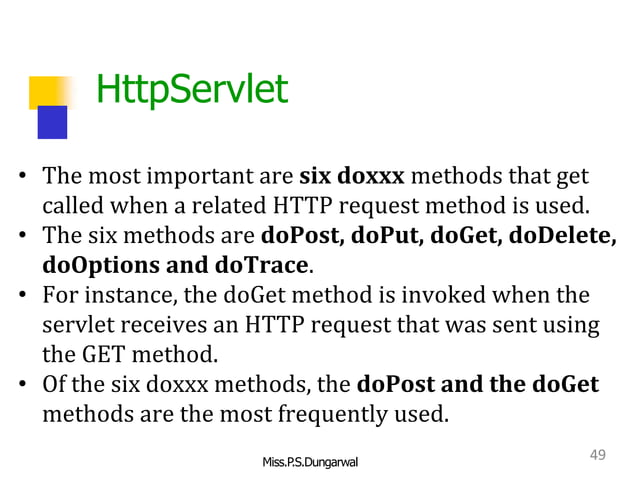 Advance Java Programming (CM5I) 6.Servlet | PPTX