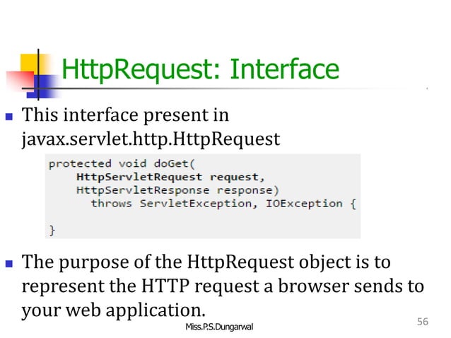 Advance Java Programming (CM5I) 6.Servlet | PPTX