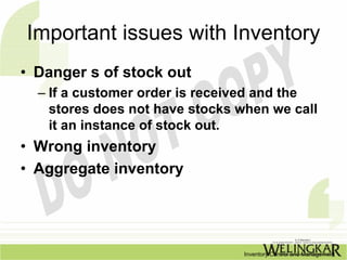 Inventory control and management | PDF