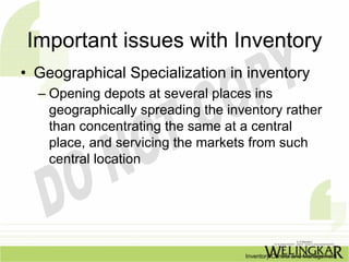 Inventory control and management | PDF