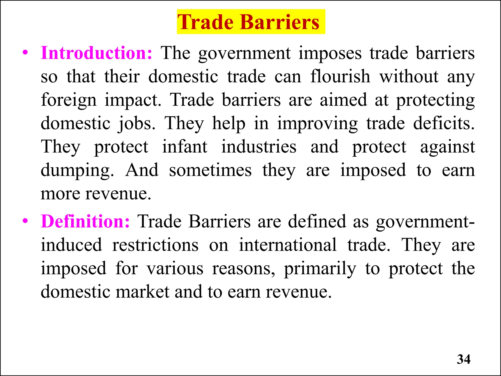 International trade, theory, trade barriers, international trade payment methods | PPT