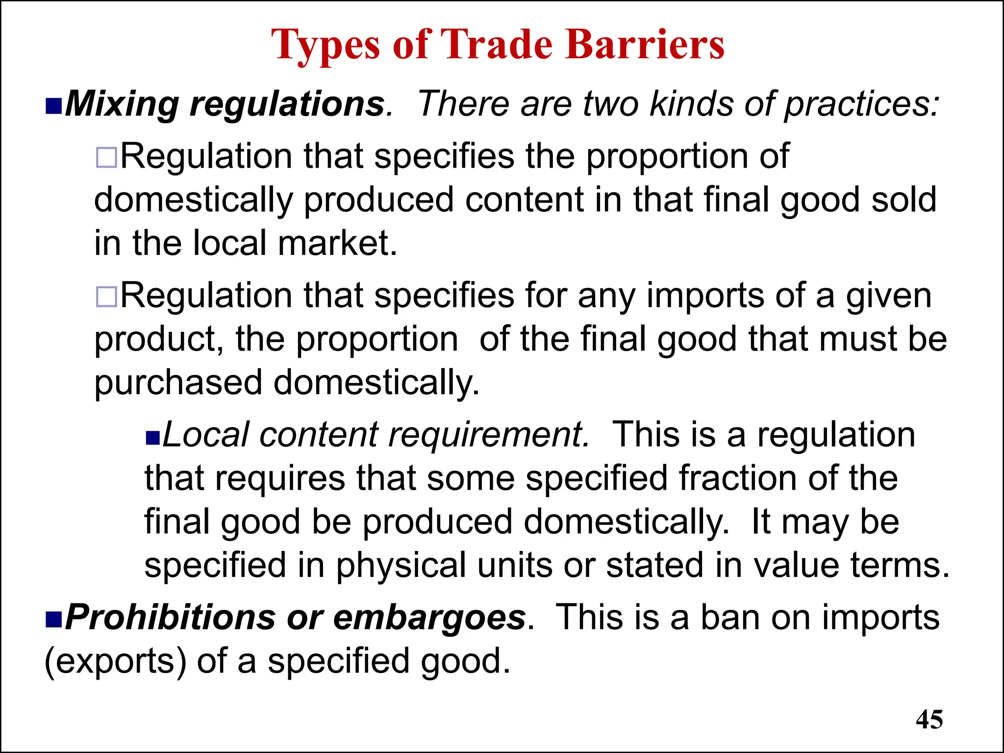 International trade, theory, trade barriers, international trade payment methods | PPT