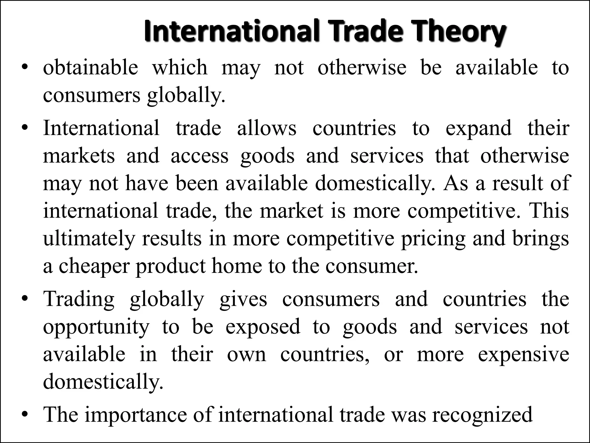International trade, theory, trade barriers, international trade payment methods | PPT