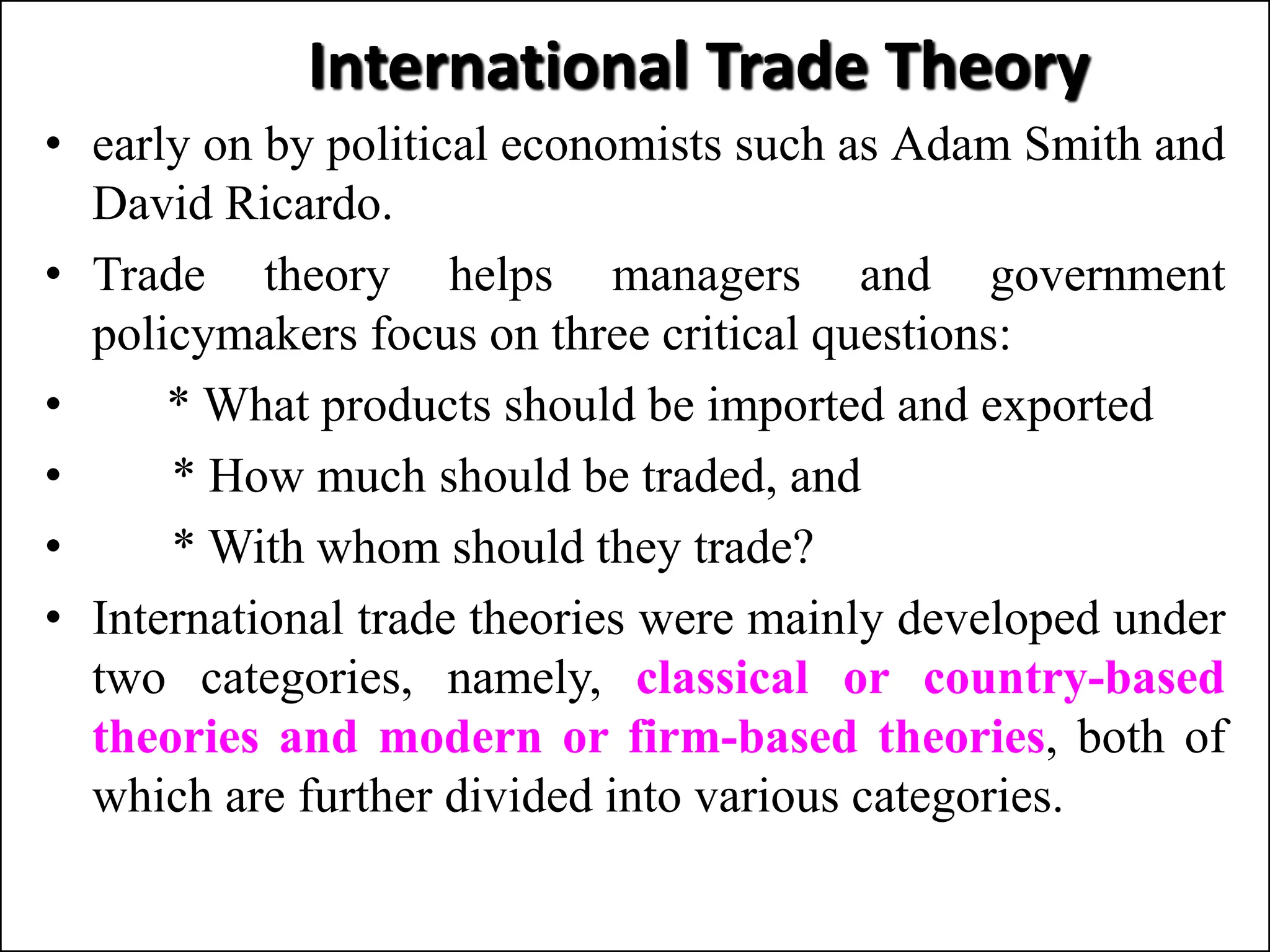 International trade, theory, trade barriers, international trade payment methods | PPT