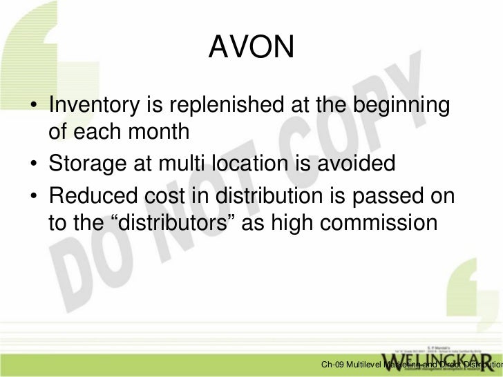 Multilevel marketing and direct distribution