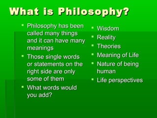 Chapter 1: Philosophy | PPT