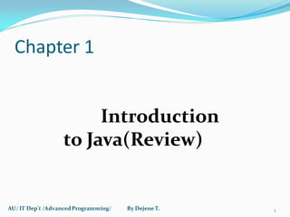 Advanced Java Programming | PPT