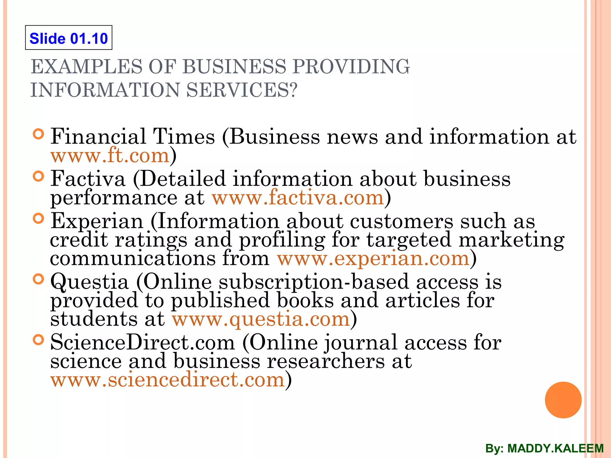 Introduction to Information Management Chapter 1 | PPT